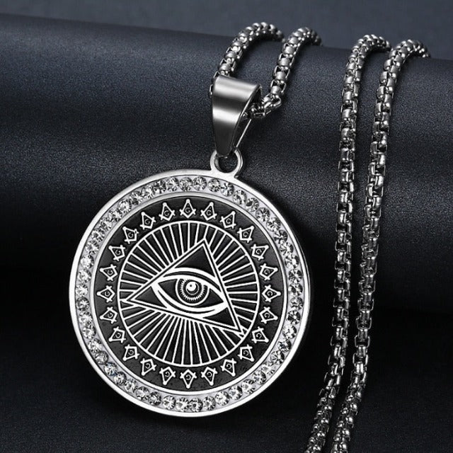 Pendant Necklace Eye of Providence Pyramid Illuminati - Artistika